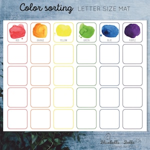 Color Matching Printable Fruits and Veggies. Toddler Sorting Activity ...