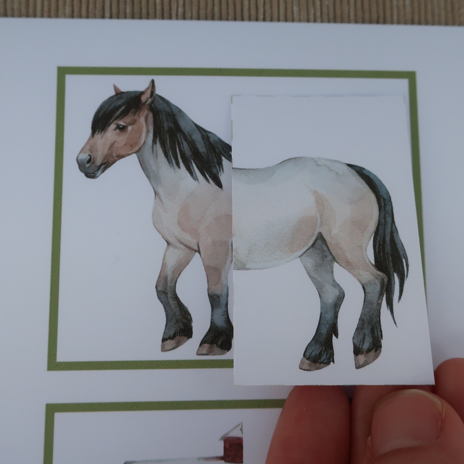 Farm Puzzle Printable. Animal Halves Matching Activity for - Etsy