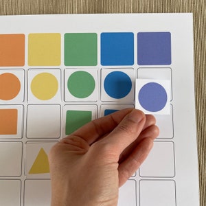 Montessori Preschool Printable Sorting Activity Color and Shape ...