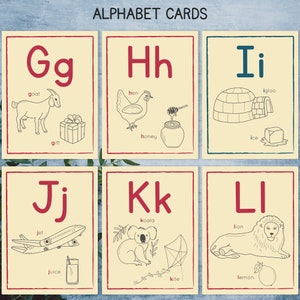 Alphabet Printable Cards. Phonics for Toddlers and Preschool. - Etsy