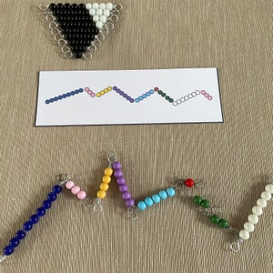 Montessori Beads Snake Addition Cards. Kindergarten and 1st Grade Math ...