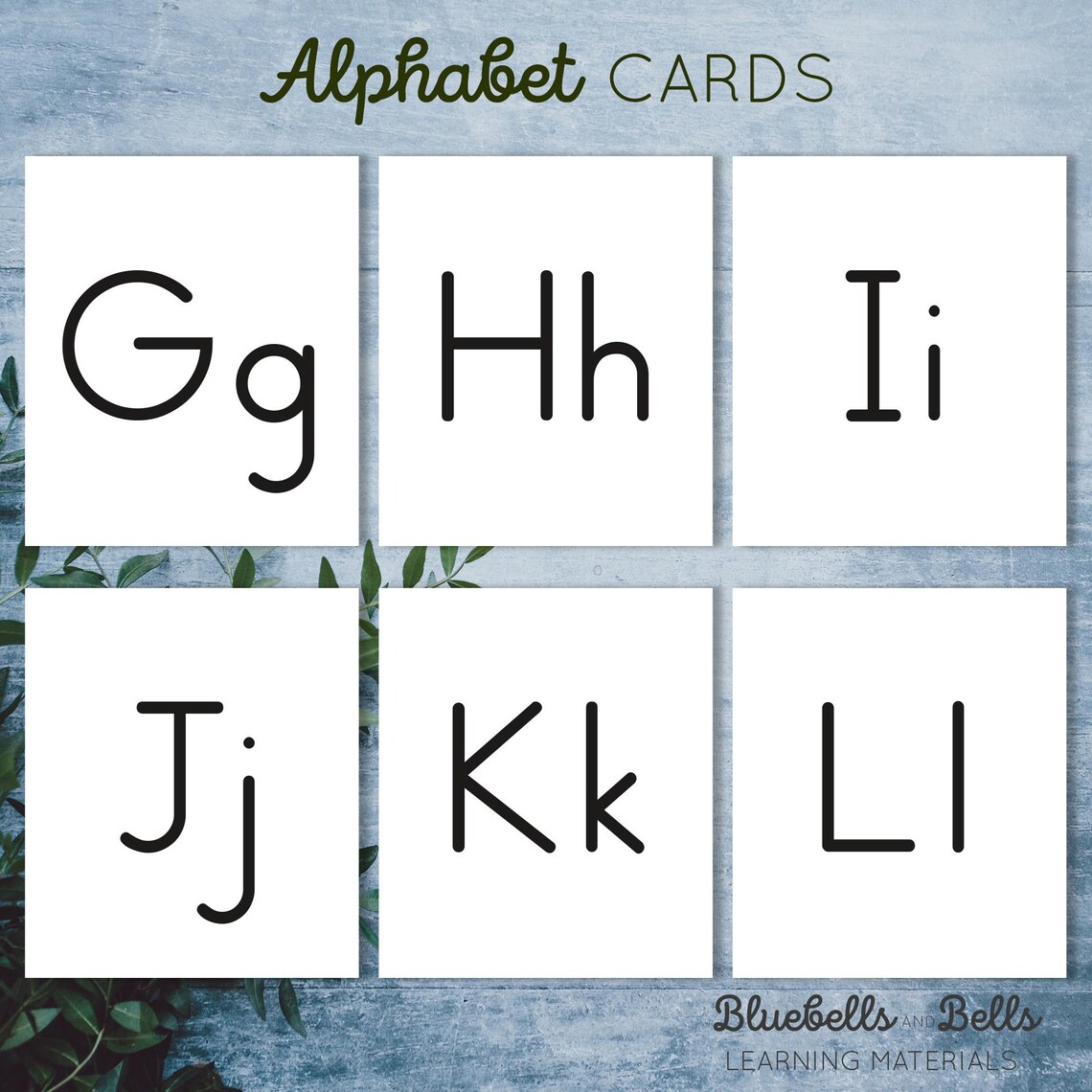 Printable Alphabet Cards. Simple Letter Flash Cards. ABC Minimalist ...