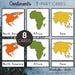 Continents Montessori Printable 3 Part Cards. - Etsy
