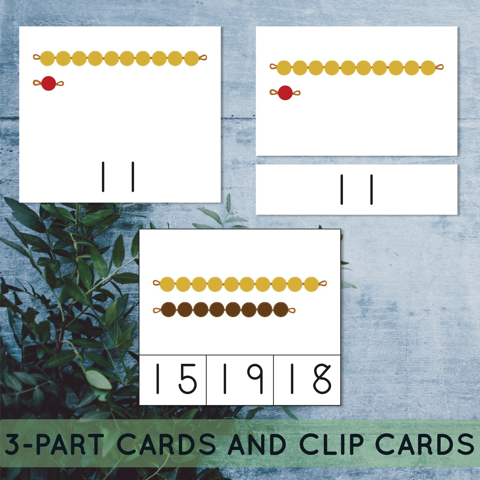 Montessori Teen Beads Printable Cards and Worksheets. - Etsy