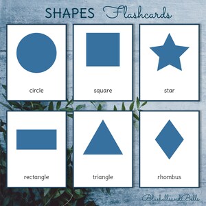 Montessori Printable Shapes Flash Cards. Preschool Matching Activity ...