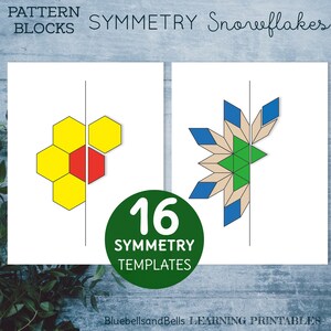 Pattern Blocks Templates Flower Symmetry. Kindergarten and Preschool ...