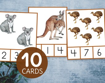 Planets Count and Clip Cards, Solar System Counting Clip Cards ...