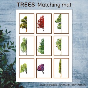 Toddler Puzzle Trees Halves Matching. Montessori Printable Busy Book ...