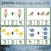 Montessori Spring Printable Addition Clip Cards. Preschool and - Etsy