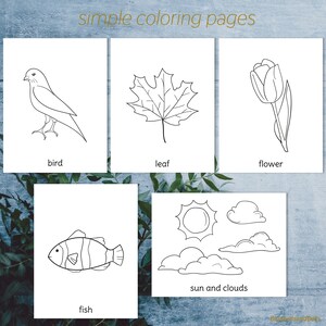 Kids Coloring Pages. Toddler Printable Busy Book. Preschool Simple ...