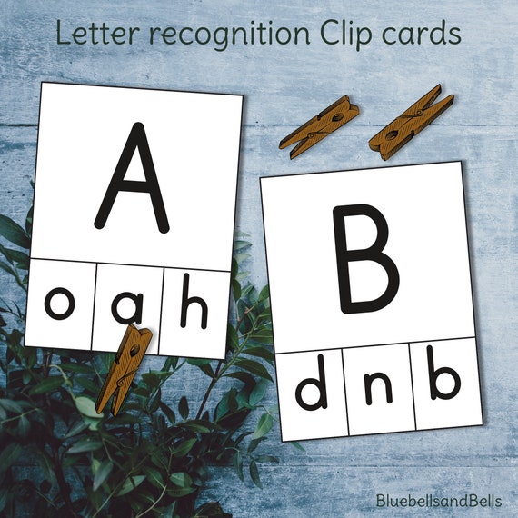 ABC Clip Cards. Letter Recognition. Letter Case Matching. | Etsy