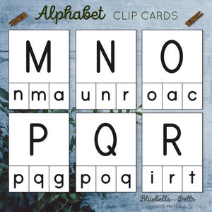 ABC Clip Cards. Letter Recognition. Letter Case Matching. Homeschool ...