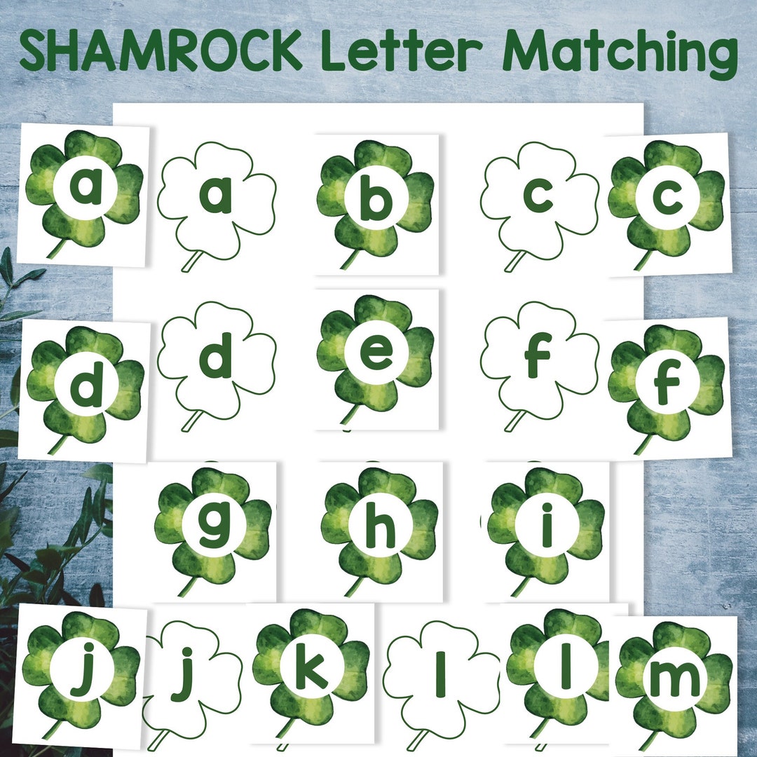 St. Patrick's Day Preschool Printable Letter Matching Activity. Toddler ...