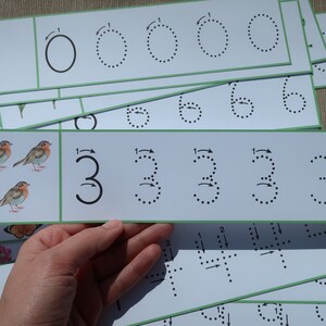 Spring Printable Number Tracing Strips. Spring Preschool and ...