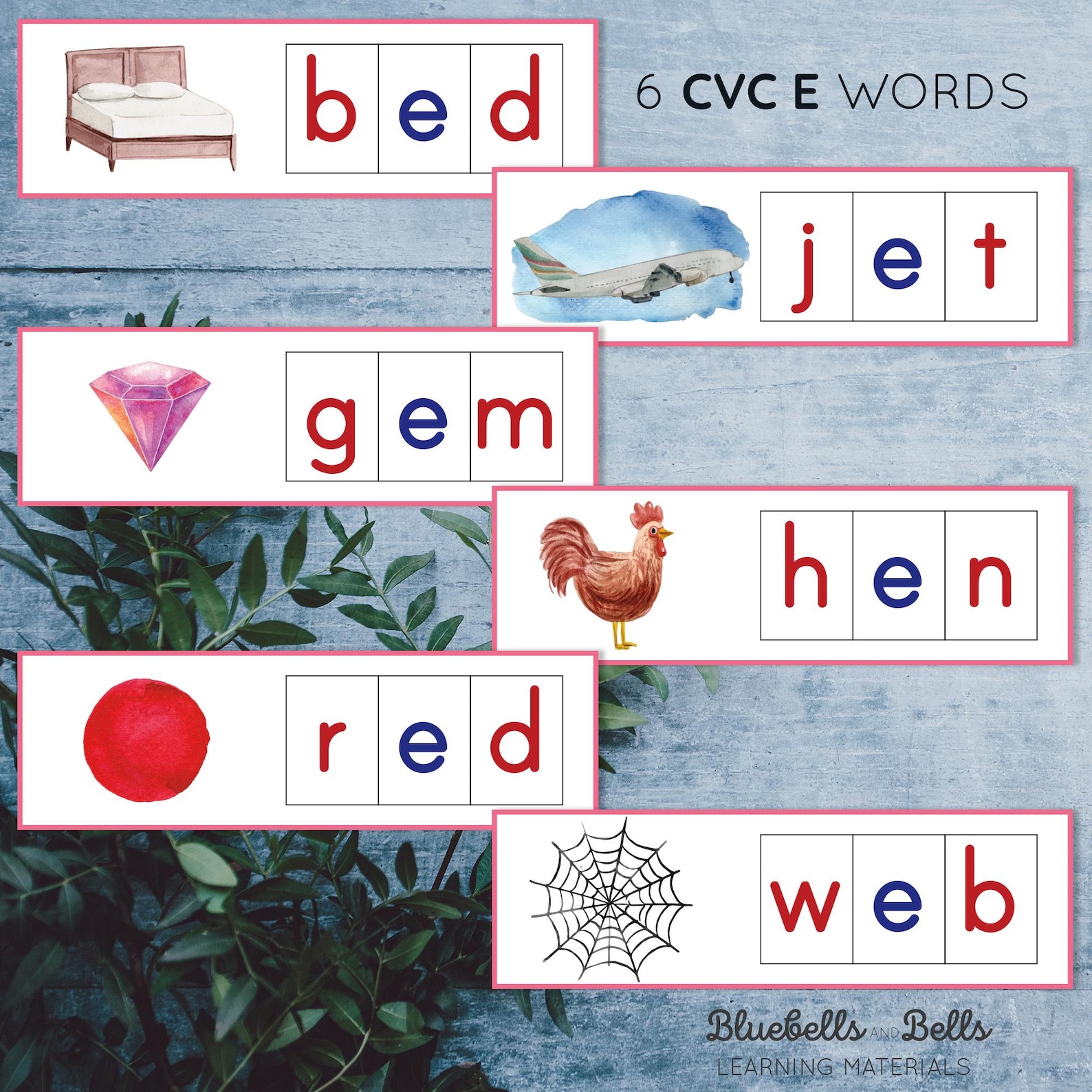 Montessori Printable Moveable Alphabet and CVC Word Matching Cards ...