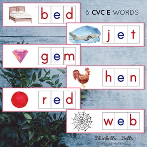 Montessori Printable Moveable Alphabet and CVC Word Matching Cards ...