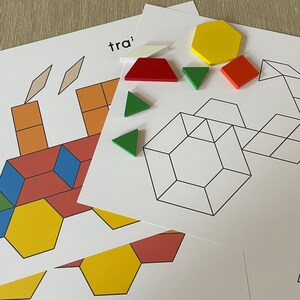 Transportation Pattern Blocks Templates. Preschool and Kindergarten ...
