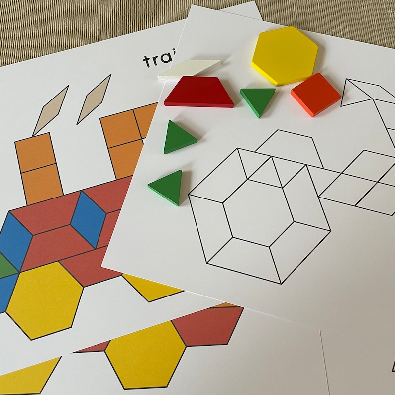 Transportation Pattern Blocks Templates. Preschool and Kindergarten ...