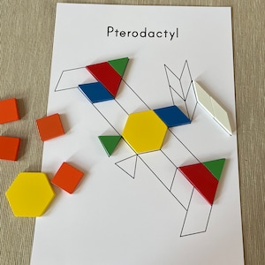 Dinosaur Pattern Blocks Printable Templates. Preschool and Kindergarten ...