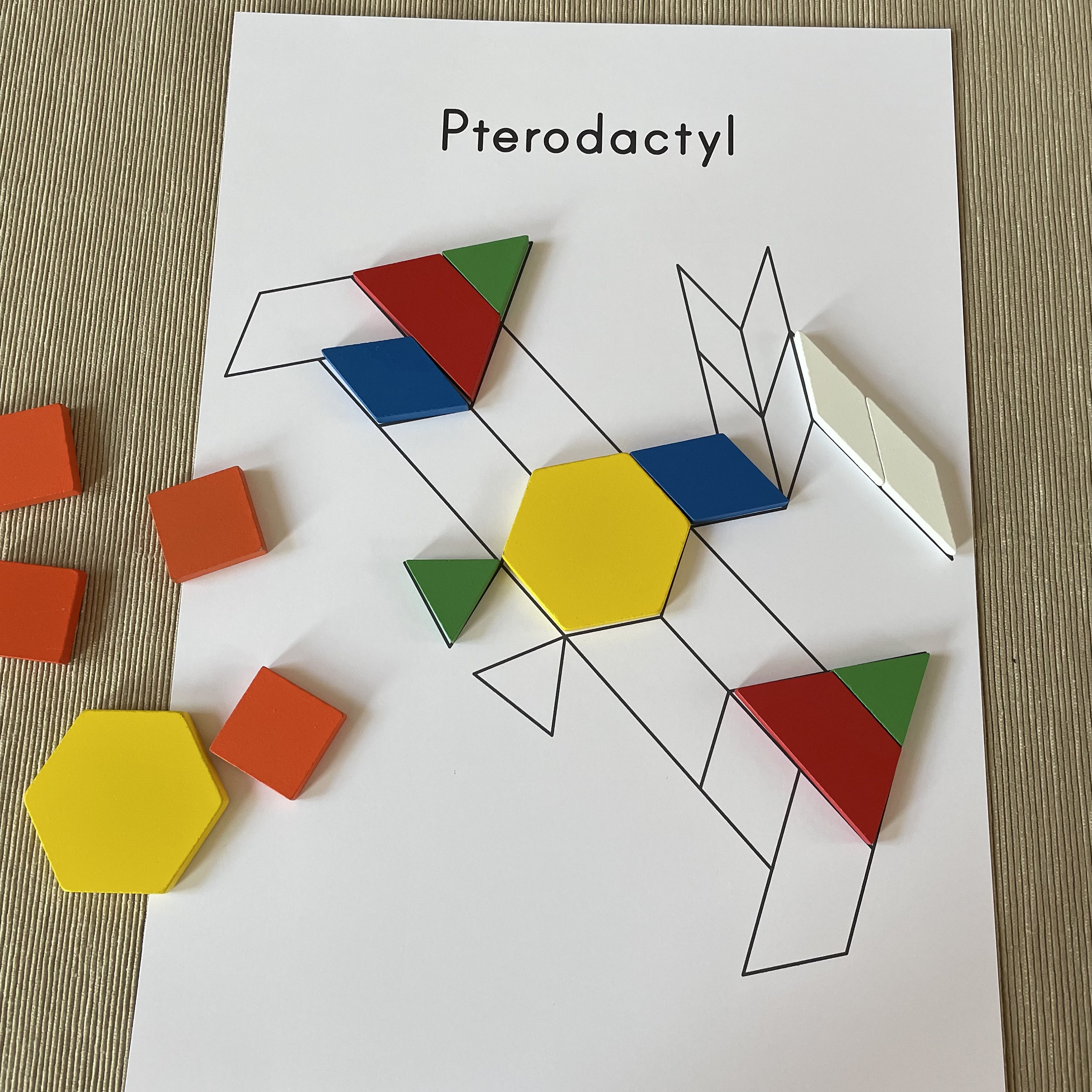 Dinosaur Pattern Blocks Printable Templates. Preschool and Kindergarten ...