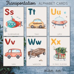 Transportation Alphabet Cards. Toddler Letter Printable. Preschool ...