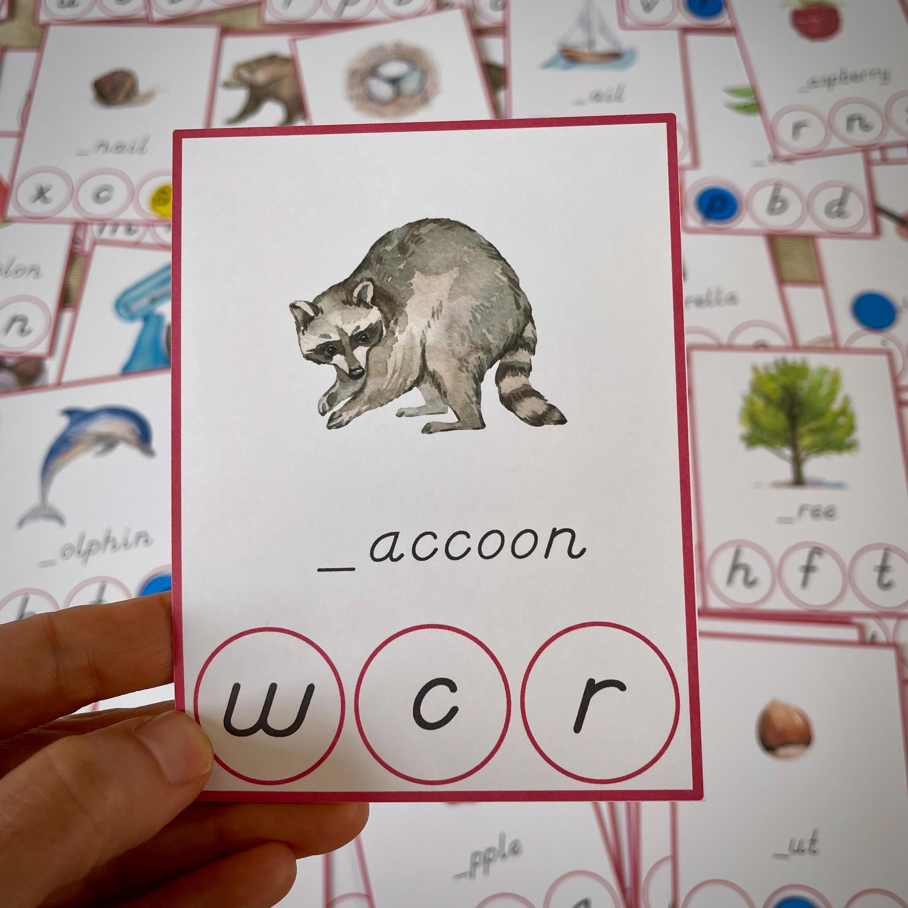 Phonics Preschool Printable. Montessori Initial Sound Clip Cards ...