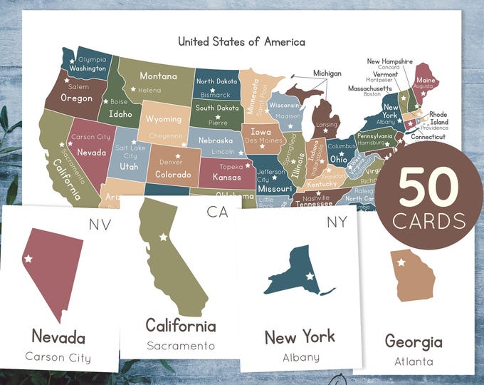 States and Capitals Activity Set | Printable United States Homeschool ...