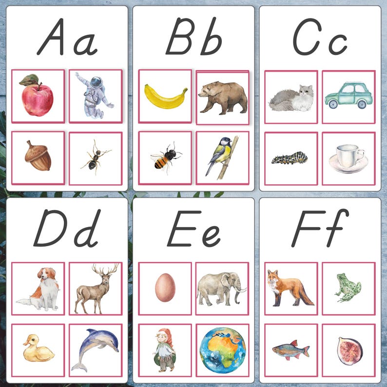 Beginning Sound Sorting Picture Cards. Montessori Phonics. - Etsy