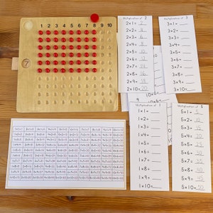 Montessori Multiplication Board Printable Charts, Booklets, Worksheets ...