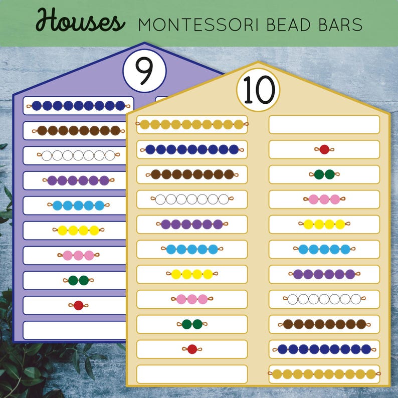 Montessori Bead Addition Activity. Montessori Printable Math Bead ...