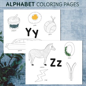 Alphabet Coloring Pages. Phonics Printable Worksheets. Preschool and ...