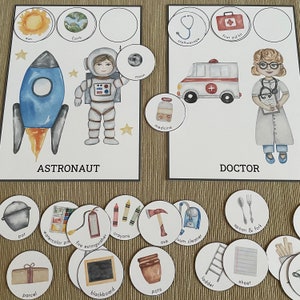 Occupations Cards Matching Activity. Community Helpers Printable ...