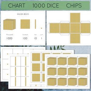 Montessori Golden Beads Printable Number Cards, Task Cards, Control ...