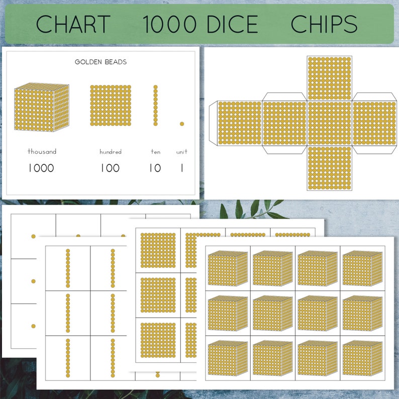 Montessori Golden Beads Printable Number Cards Task Cards - Etsy