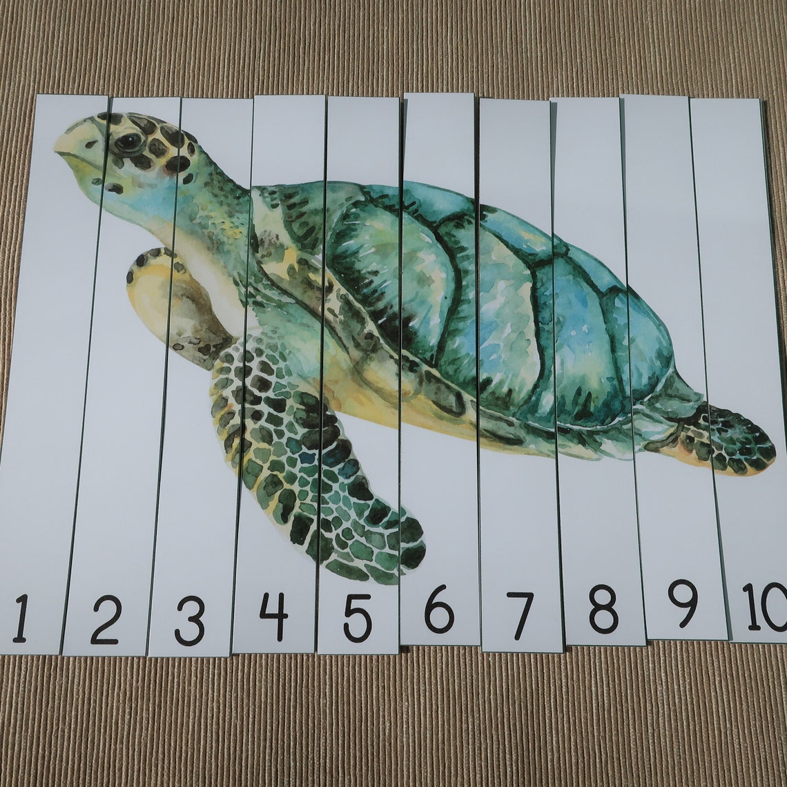 Animal Puzzles 1-10 Number Sequence. Kids Printable Counting - Etsy