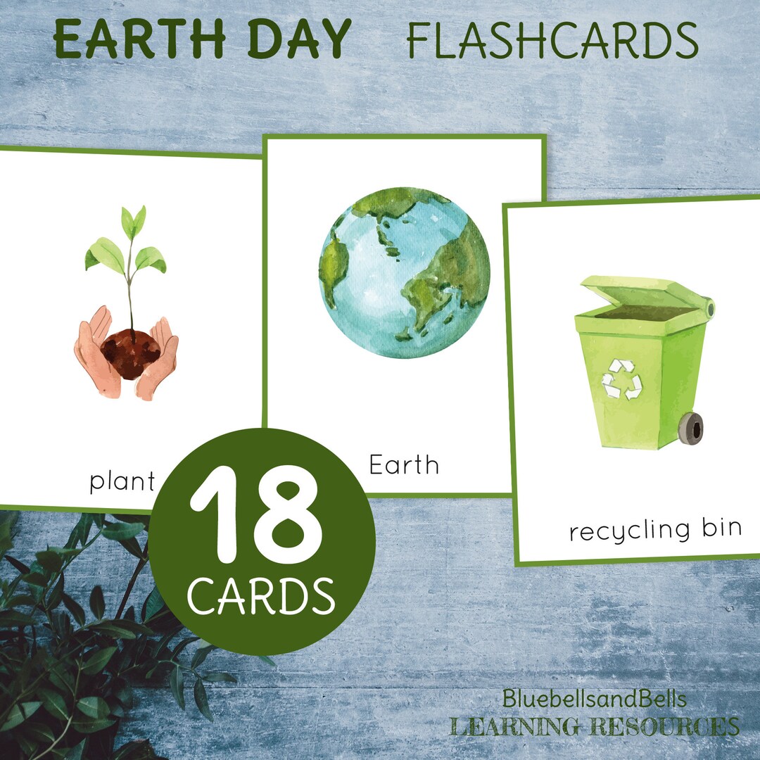 Earth Day Printable Vocabulary Cards. Kindergarten, Elementary School ...