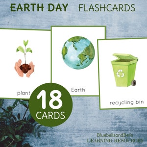 Earth Day Printable Vocabulary Cards. Kindergarten, Elementary School ...