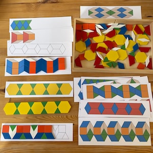 Pattern Blocks Templates Repeating Pattern. Shape Matching Activity for ...