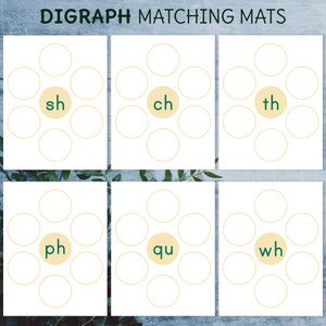 Digraph Posters. Phonics Printable Matching Activity. - Etsy