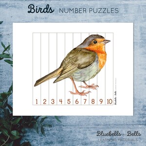 Bird Preschool Printable Number Sequence Puzzles 1-10. Montessori ...