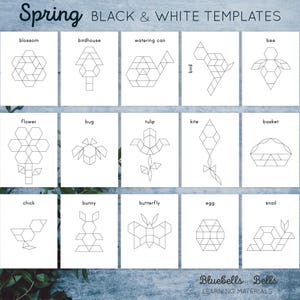 Spring Pattern Blocks Templates. Spring Printable Preschool and ...