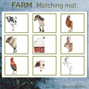 Farm Puzzle Printable. Animal Halves Matching (Download Now) - Etsy