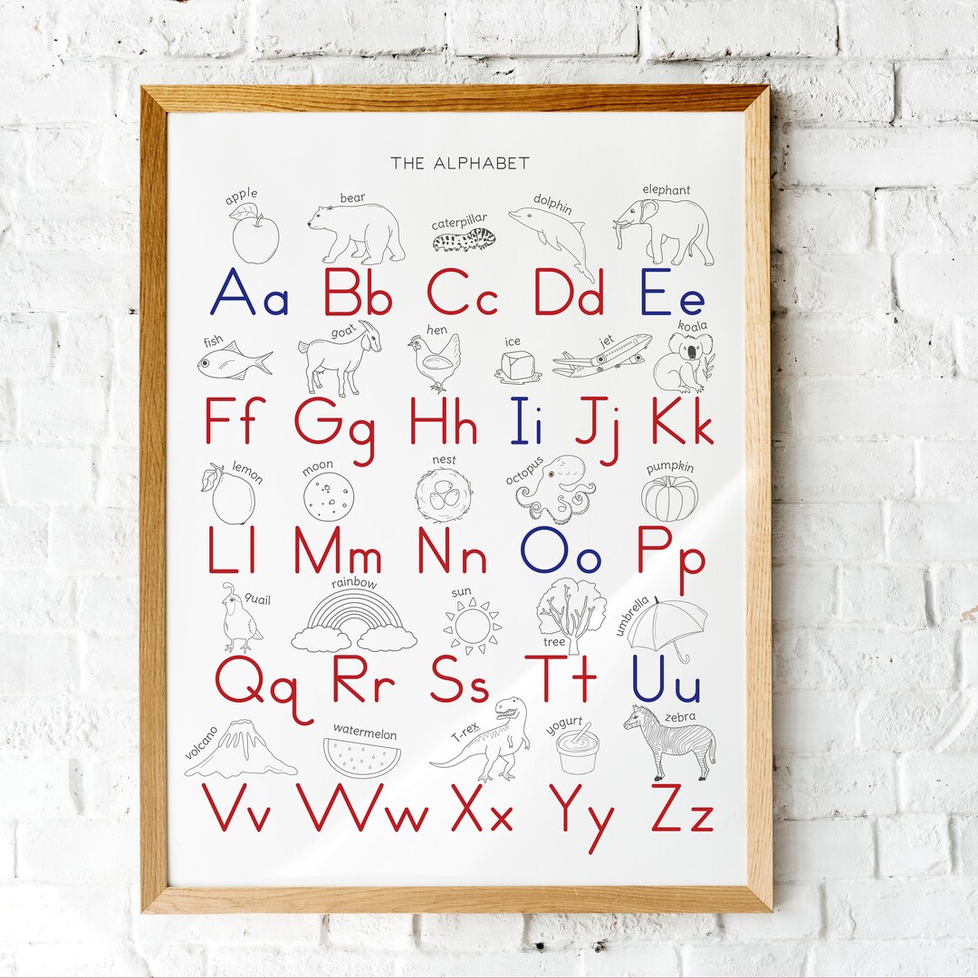 Alphabet Poster. Montessori Phonics Printable. Classroom ABC ...