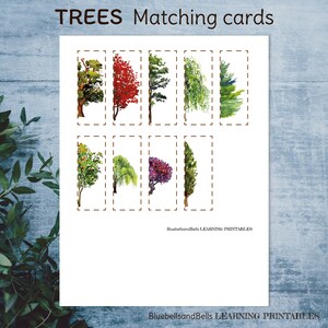 Toddler Puzzle Trees Halves Matching. Montessori Printable Busy Book ...