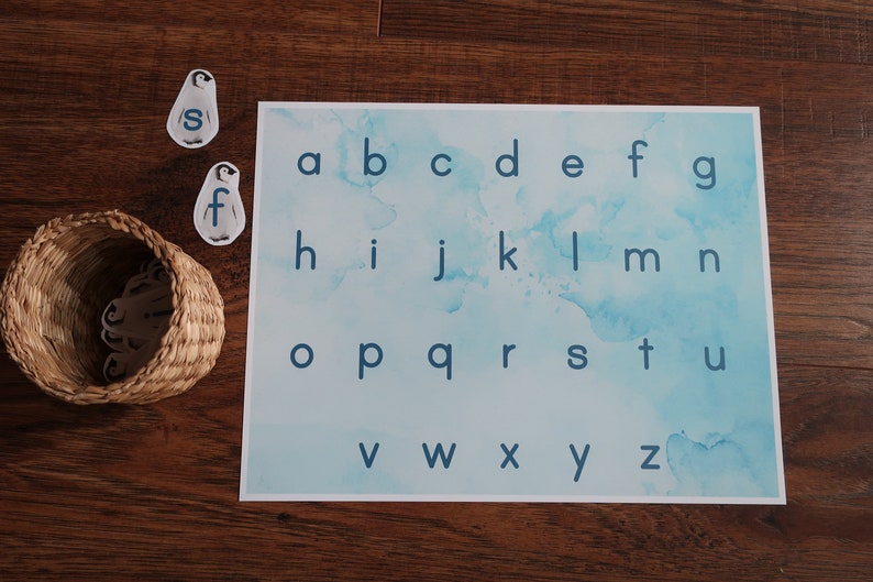 Penguin Printable Letter Matching. Montessori Winter Preschool Activity ...