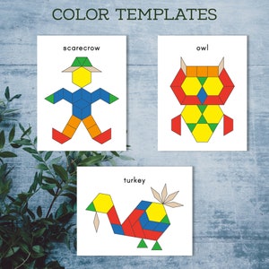 Fall Pattern Blocks Templates. Preschool and Kindergarten Printable ...