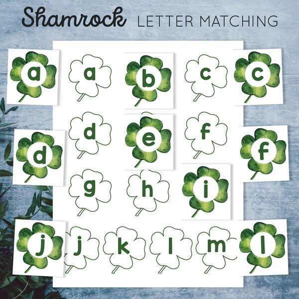 Shamrock Alphabet - Etsy
