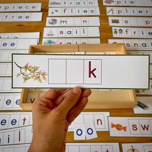 Montessori Moveable Alphabet Printable Vowel Digraph Cards for Letter ...