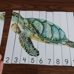 Ocean Animal Preschool Printable Number Sequence Puzzle 1-10 ...
