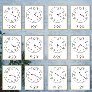 Telling Time Cards. Clock Printable Activity Kindergarten and ...